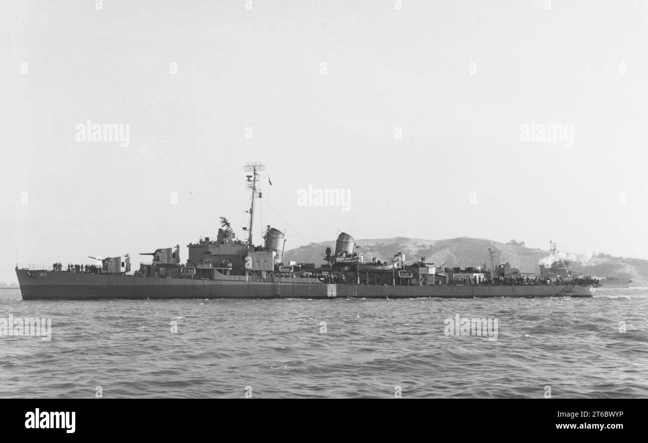 USS Adams (DM-27) off Mare Island in June 1945 Stock Photo - Alamy