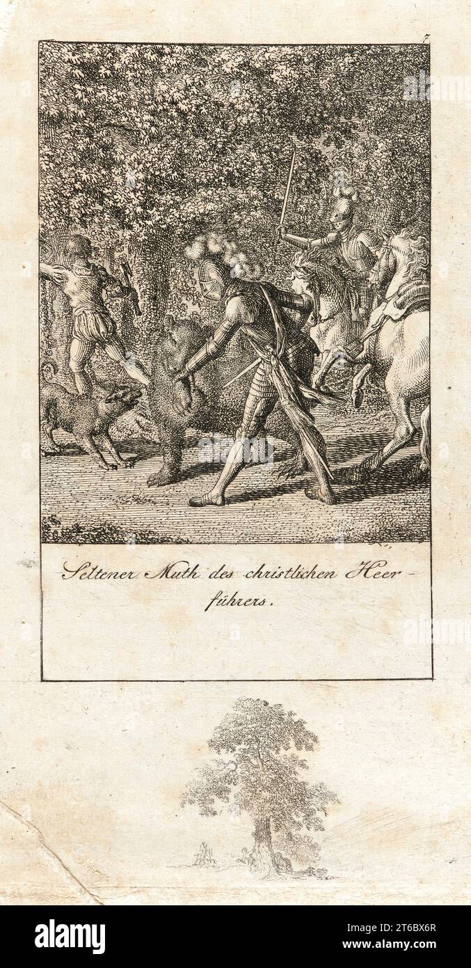 Illustration for 'History of the First Crusades', 1800.Rare courage of ...