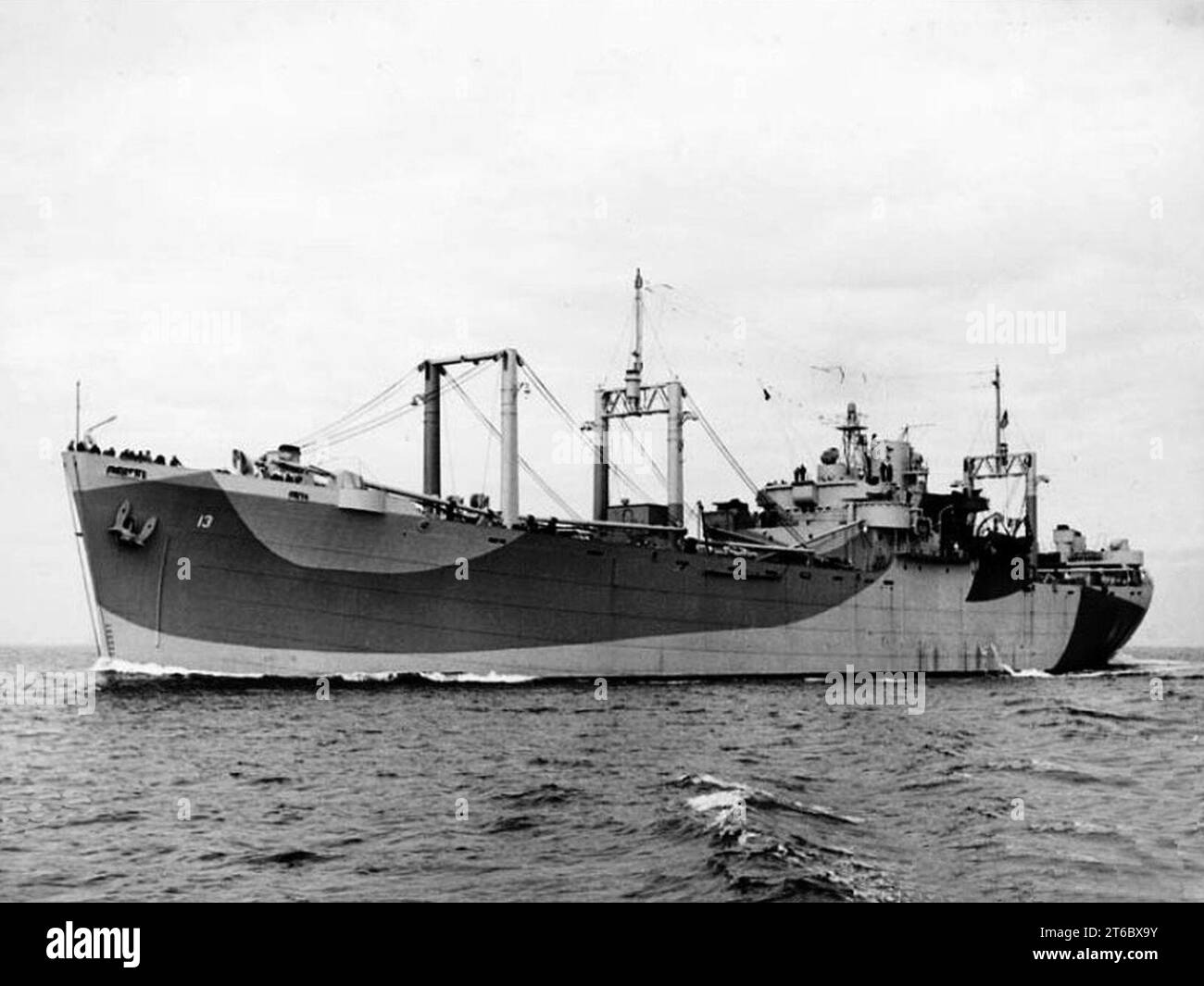 USS Akutan (AE-13) underway in Tampa Bay 1945 Stock Photo - Alamy