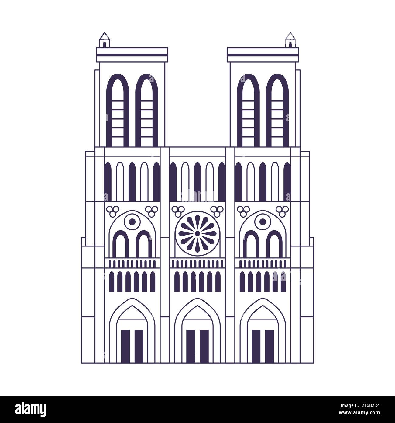 Icon notre dame Cut Out Stock Images & Pictures - Alamy
