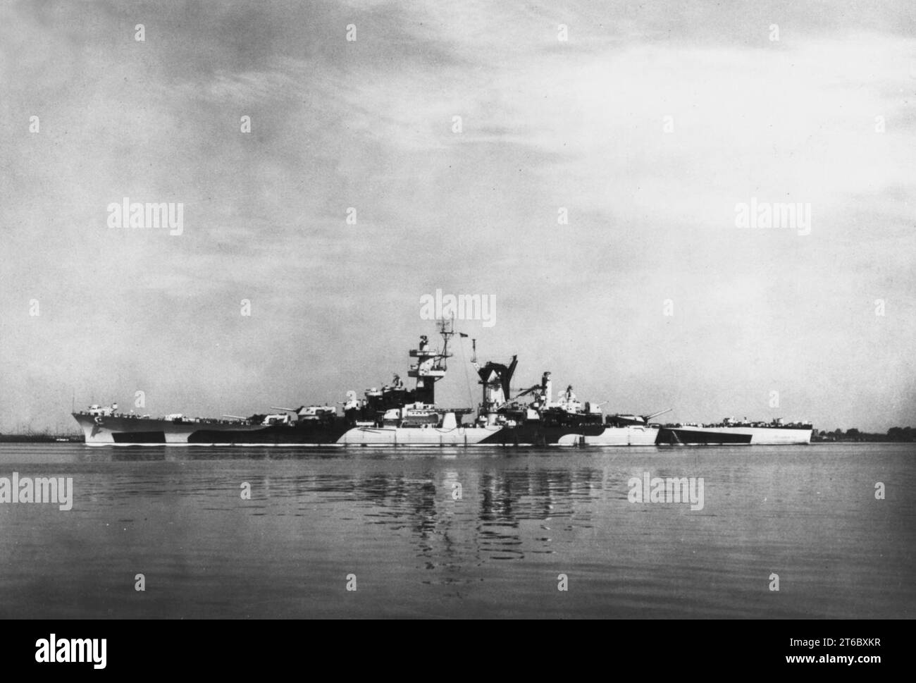 USS Alaska (CB-1) off the Philadelphia Naval Shipyard on 30 July 1944 ...