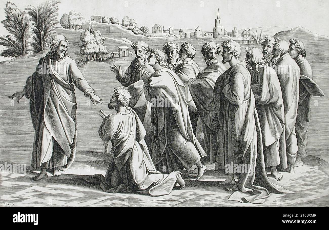 The Naming of Peter, before 1580 Stock Photo - Alamy