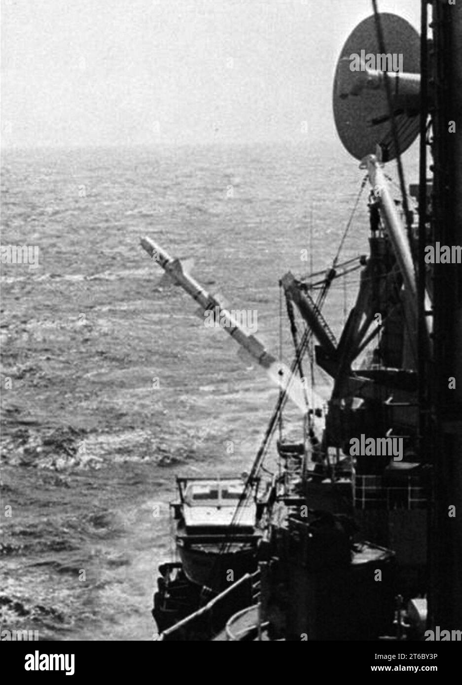 USS Albany (CG-10) launches a RIM-8 Talos missile, in 1971 Stock Photo ...