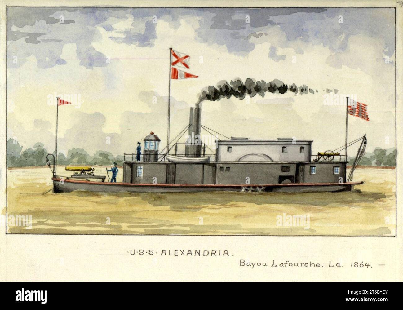USS Alexandria by Ens. D. M. N. Stouffer, ca. 1864-65 Stock Photo - Alamy