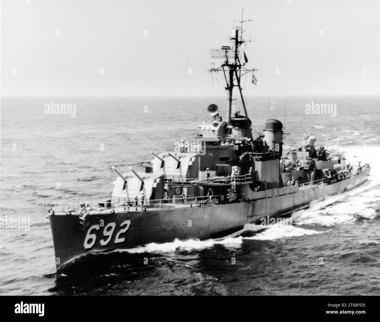 USS Allen M. Sumner (DD-692) underway in the Mediterranean Sea on 8 May ...
