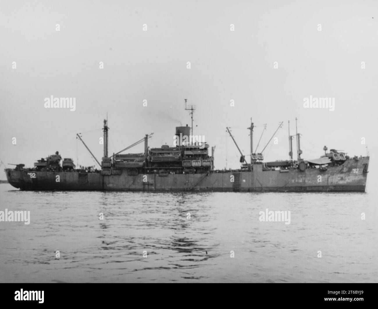 USS Alpine (APA-92) at Ulithi atoll on 25 August 1945 Stock Photo - Alamy