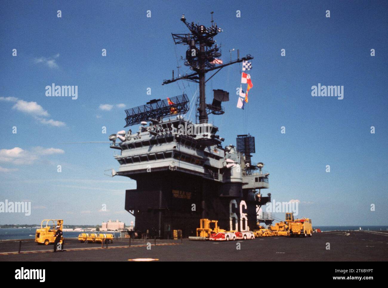 USS America (CV-66) island late 1970s Stock Photo - Alamy