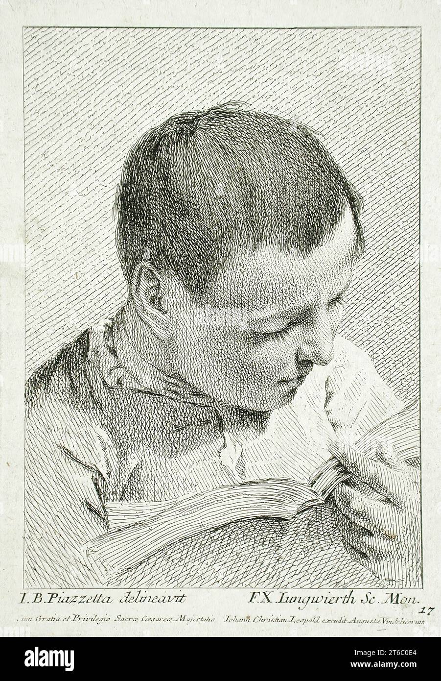 Boy Reading, 18th century Stock Photo - Alamy