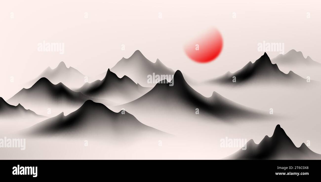 Ink and landscape painting hi-res stock photography and images - Alamy