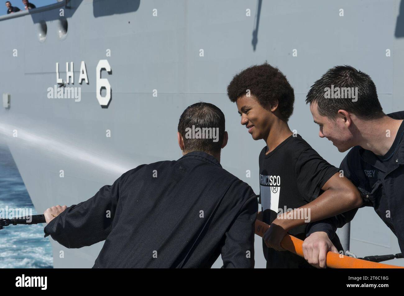 USS America tiger cruise 141015 Stock Photo - Alamy