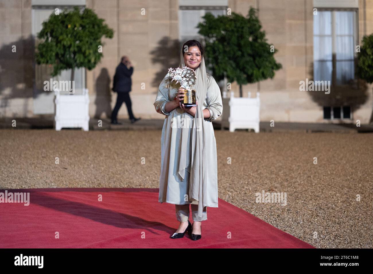 Elysee Palace in Paris on November 9, 2023. Pakistani teacher Riffat ...