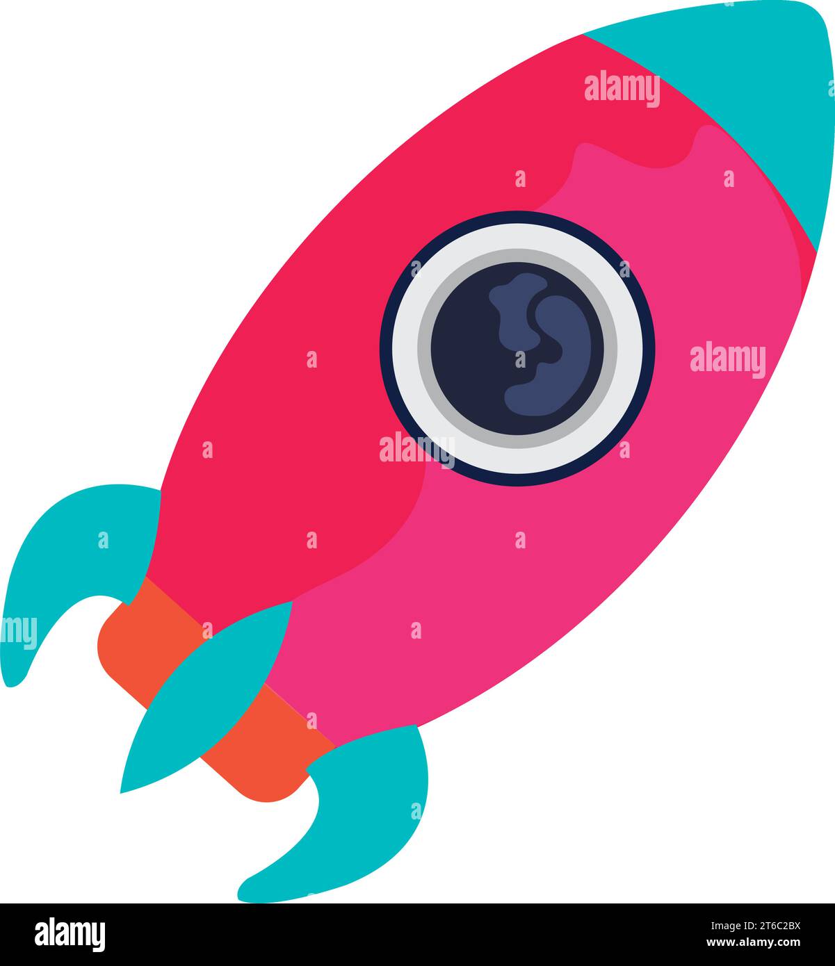 Isolated colored rocket spaceship icon Vector Stock Vector Image & Art ...