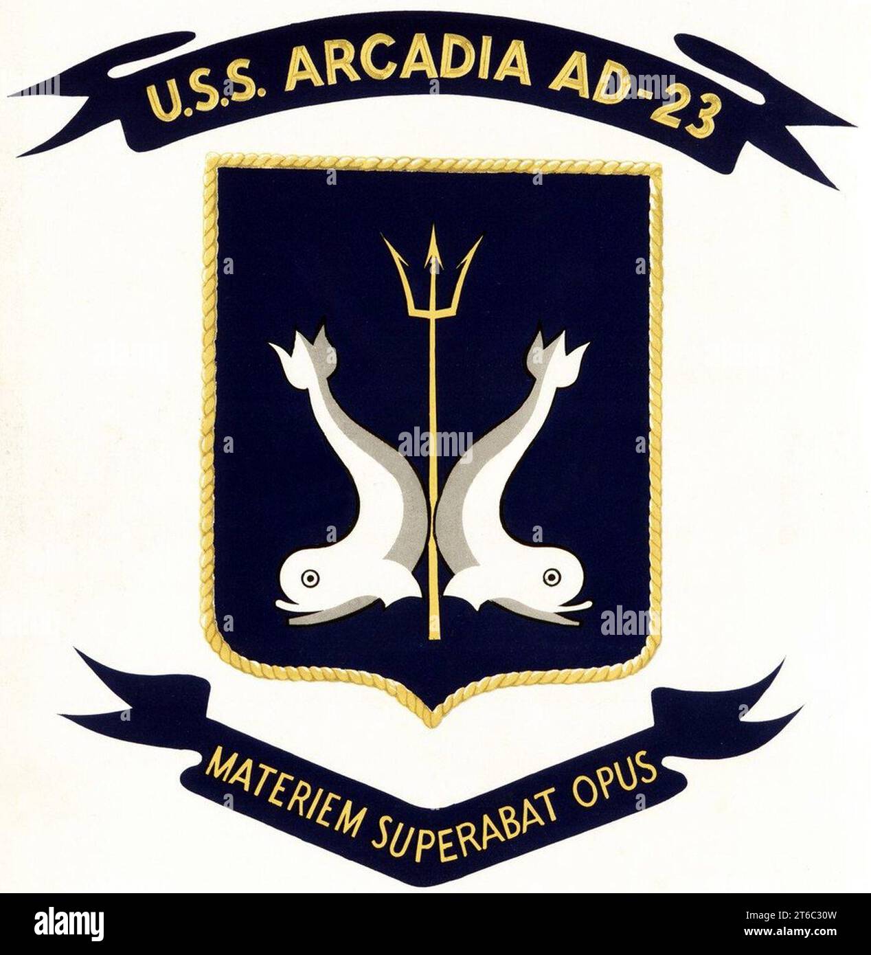 USS Arcadia (AD-23) patch c1958 Stock Photo - Alamy