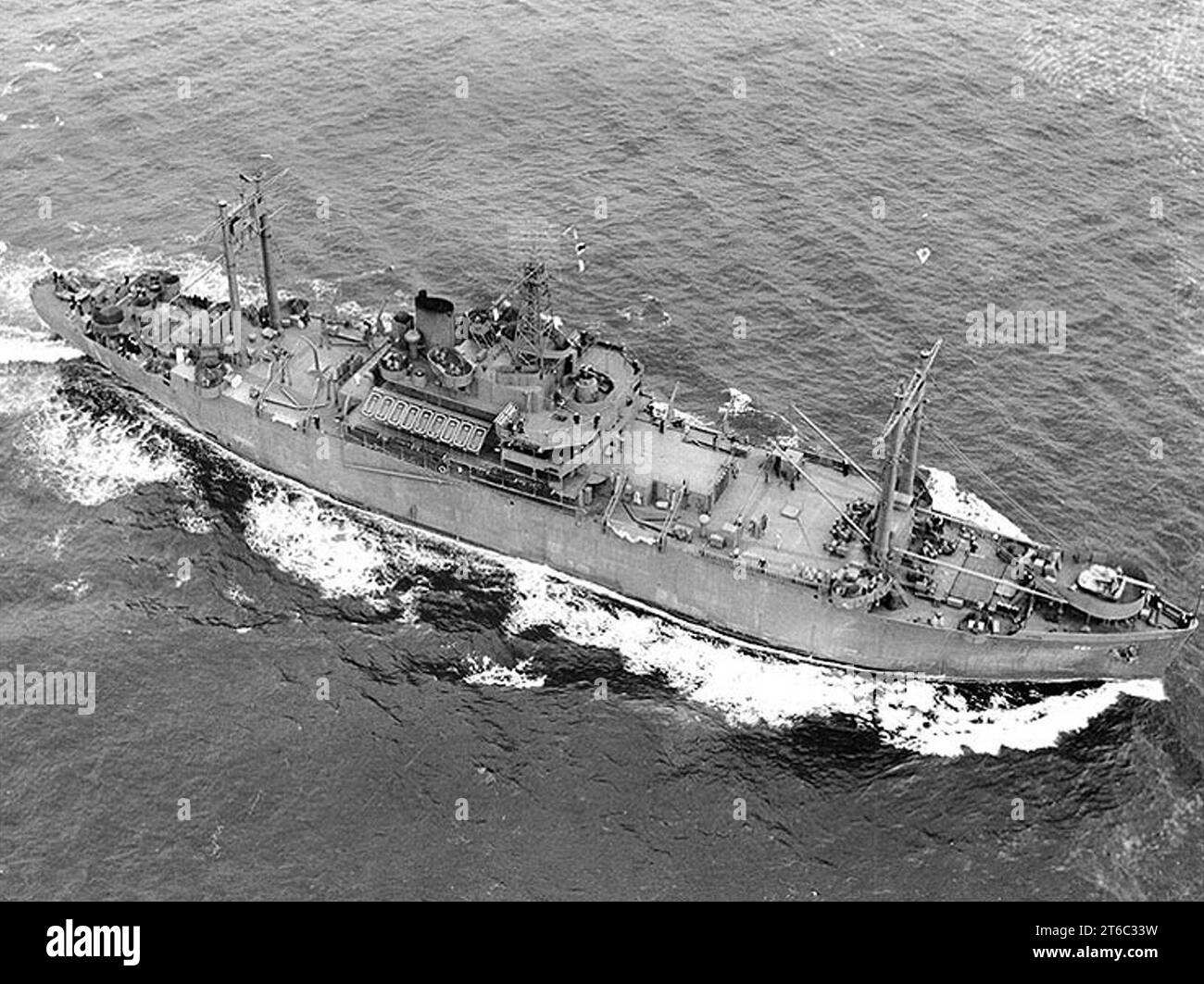 USS Appalachian (AGC-1) underway off New York on 18 October 1943 Stock ...
