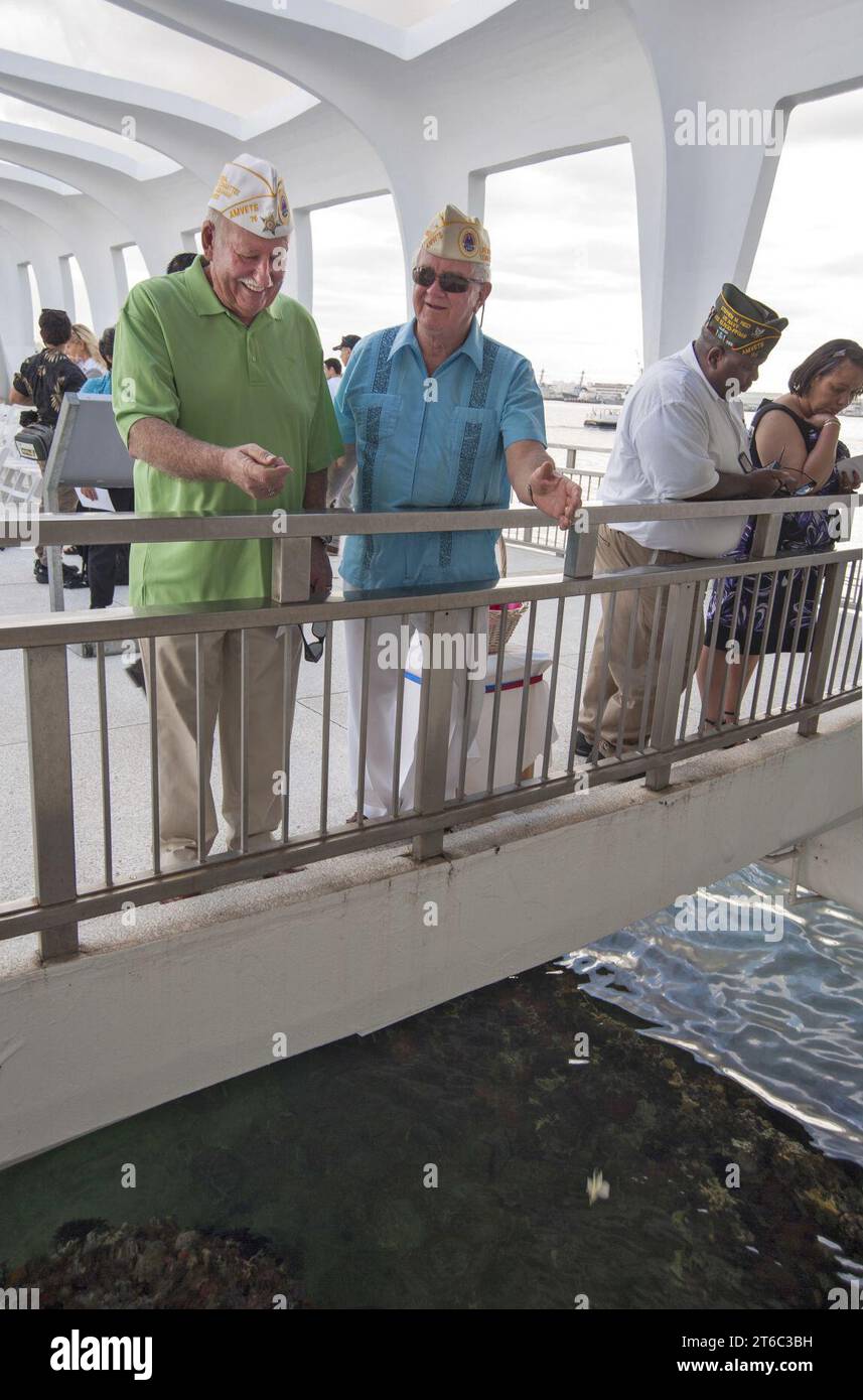 USS Arizona Memorial Wall Dedication 141111 Stock Photo - Alamy