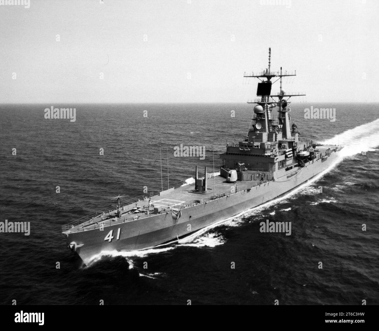 USS Arkansas (CGN-41) underway in the Atlantic Ocean on 1 September ...