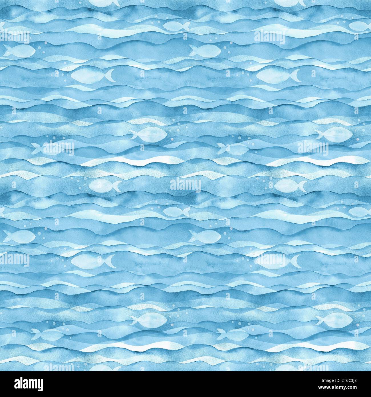 Abstract watercolor transparent light blue teal turquoise colored wave ...