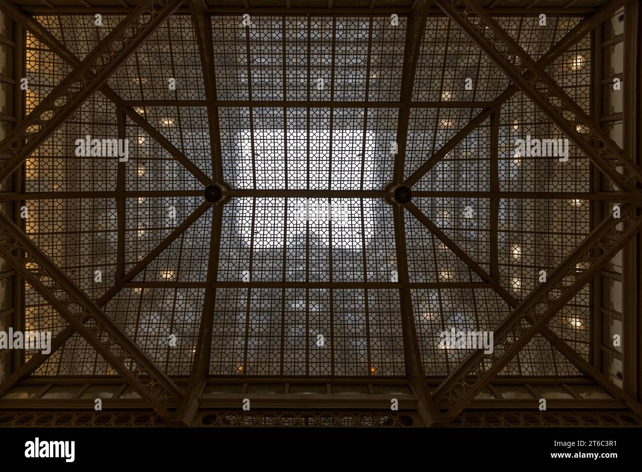 Rookery Building from 1888 in Downtown Chicago, Illinois, United States ...