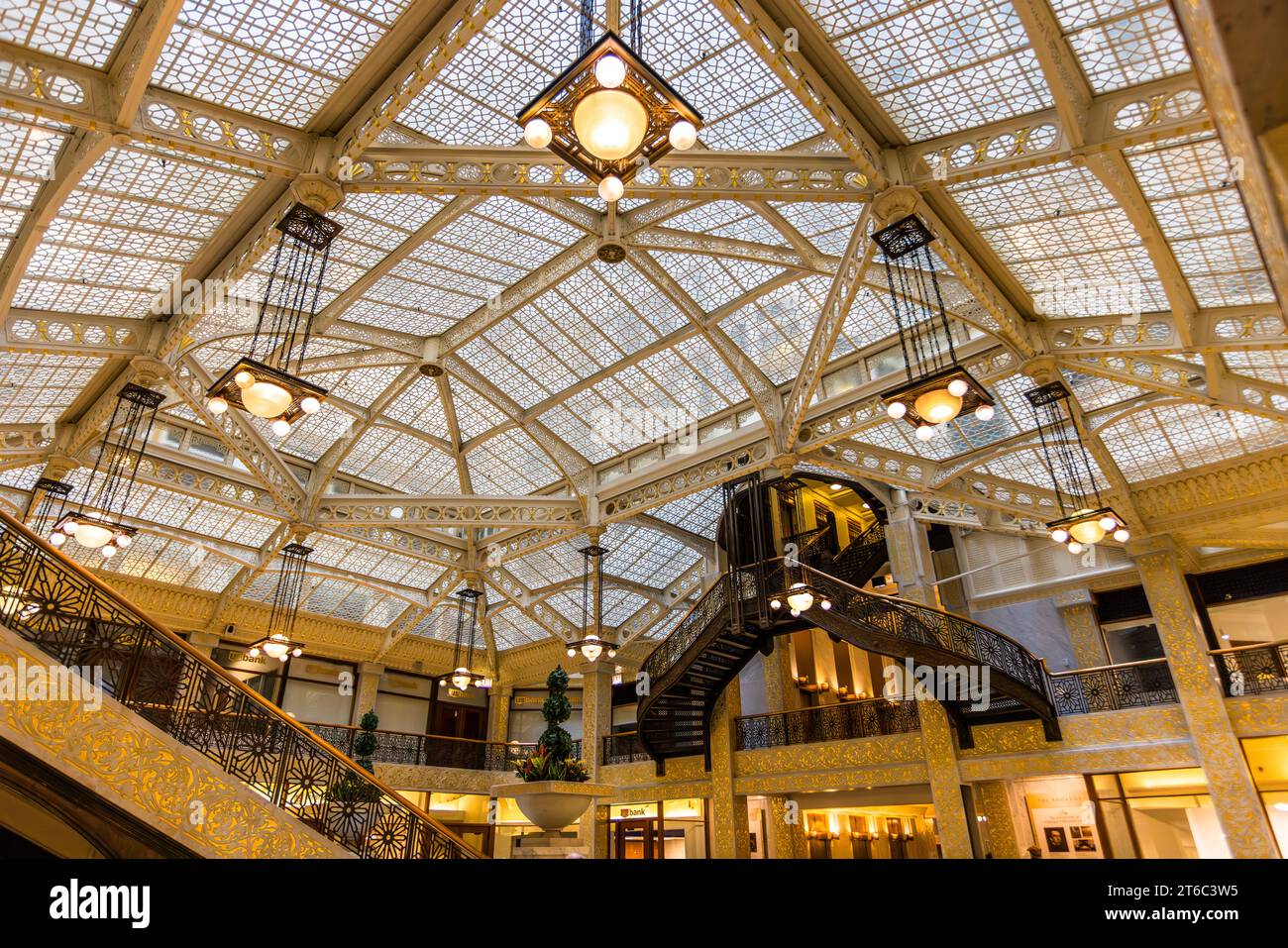 Rookery Building from 1888 in Downtown Chicago, Illinois, United States ...