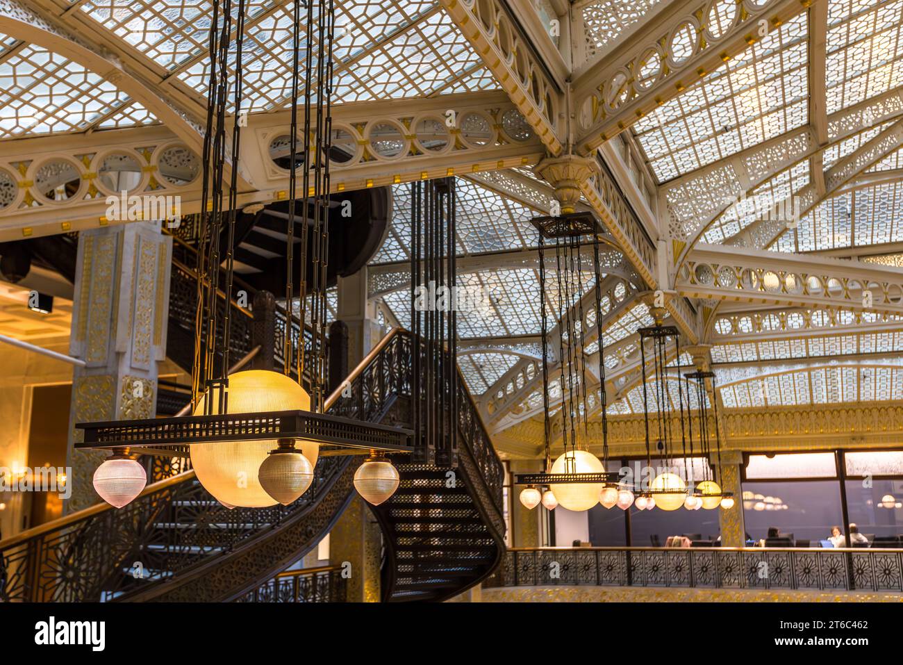 Lobby Rookery Buidling. Das von den Architekten Burnham und Root ...