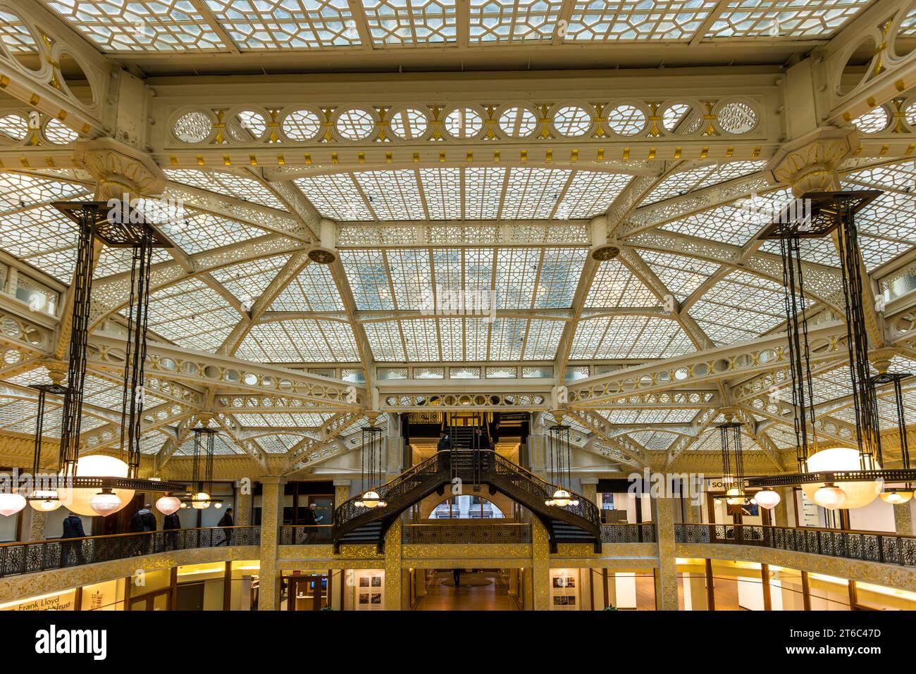 Lobby Rookery Buidling. The Rookery Building, designed by architects ...