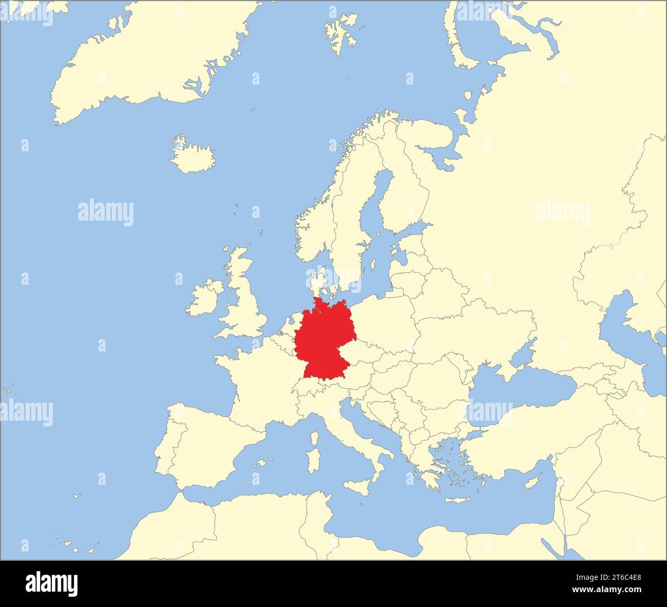 Location map of the FEDERAL REPUBLIC OF GERMANY, EUROPE Stock Vector ...