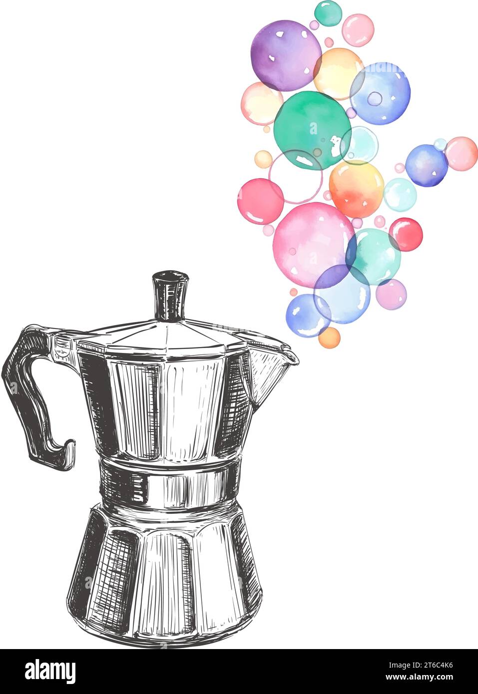 Coffee italian coffee pot Stock Vector Images - Alamy