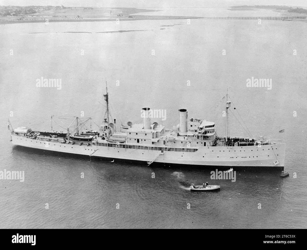 USS Aroostook (CM-3) at anchor in the 1920s Stock Photo - Alamy