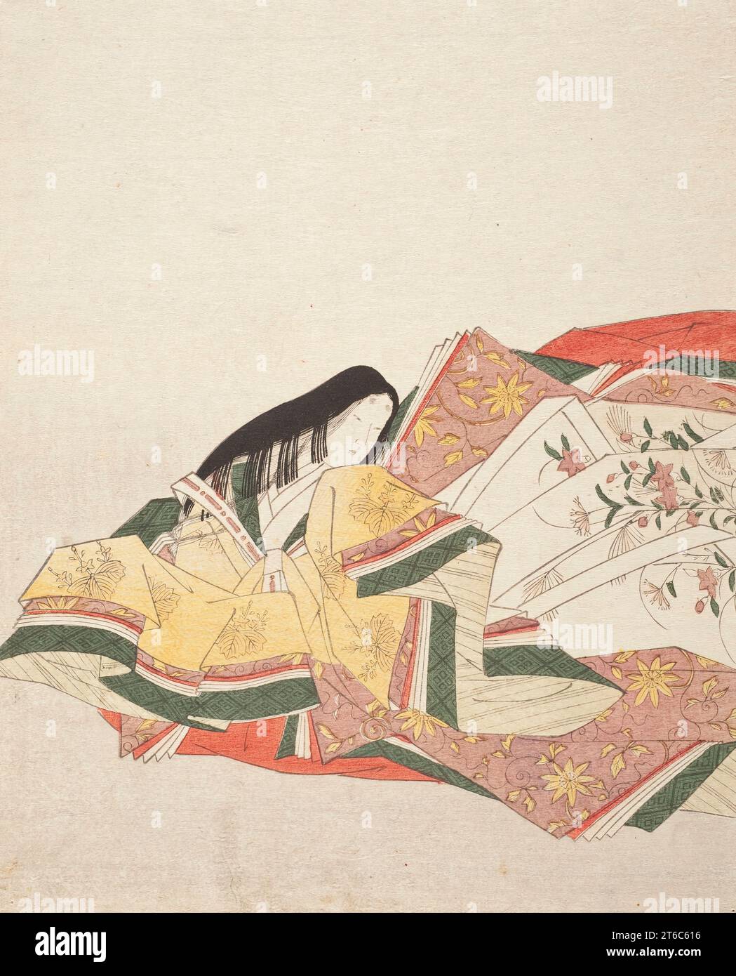 Poetess (image 1 of 2), c1800. From Thirty-six Immortal Poetesses ...