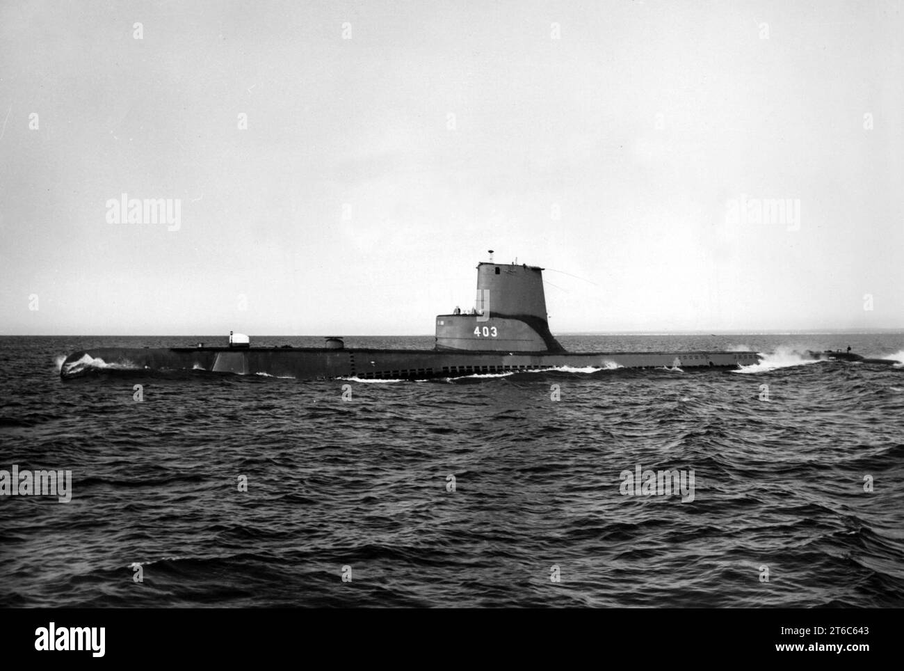 USS Atule (SS-403) underway at sea, circa in the 1950s (L45-15.02.01 ...