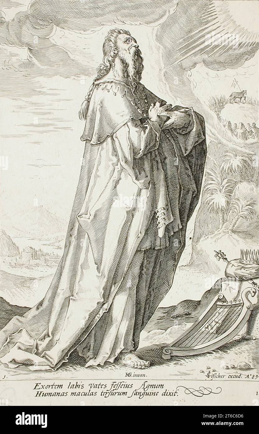 David, 1589. From Prophets of the Old Testament: Davis, Isaiah ...