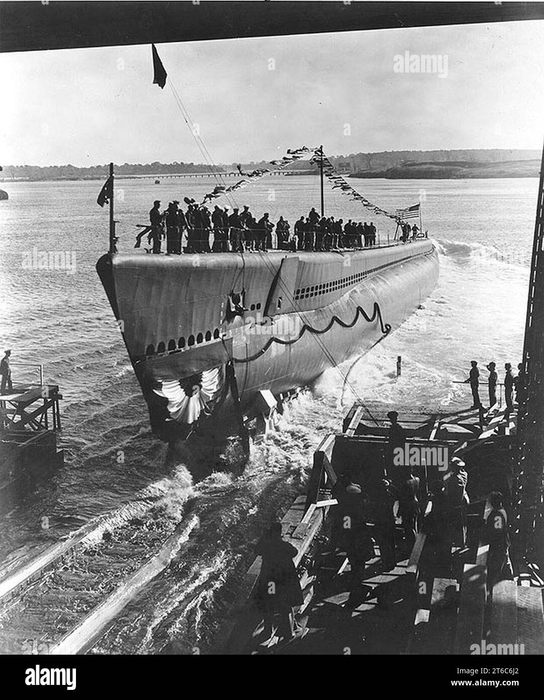 USS Balao (SS-285) launching Stock Photo - Alamy