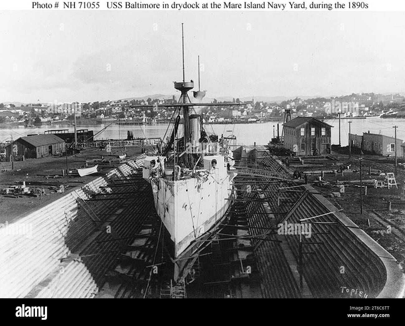 USS Baltimore Mare Island Yard 1892 Stock Photo - Alamy