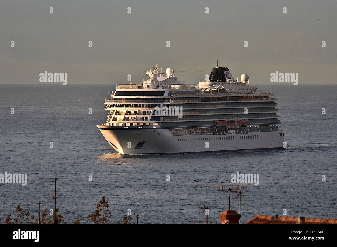 The passenger cruise ship Viking Saturn arrives at the French ...