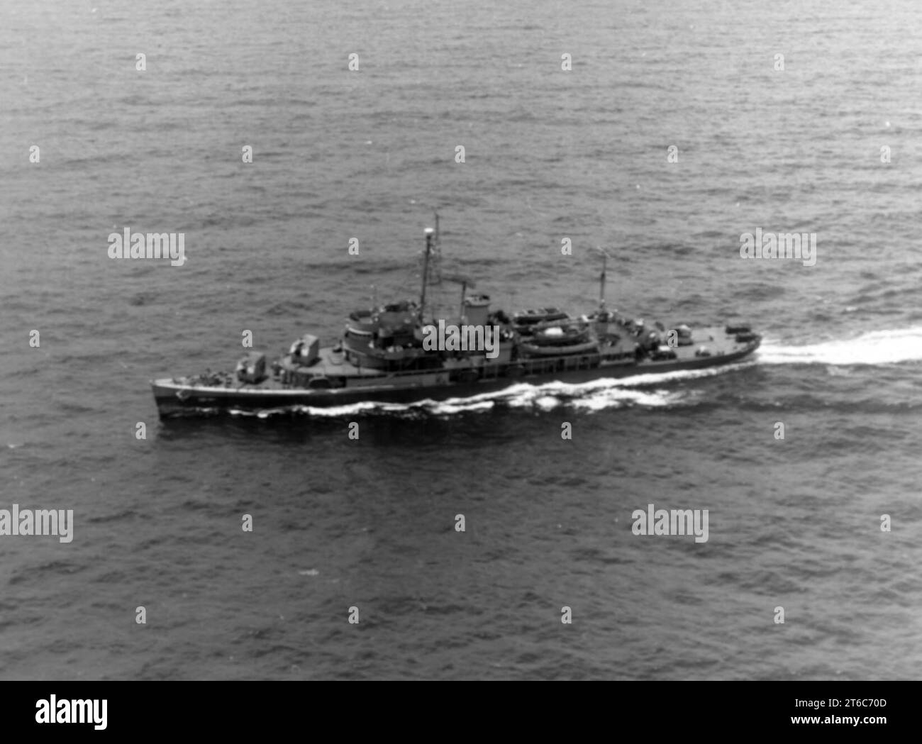 USS Barnegat (AVP-10) underway off the coast of Brazil, 4 April 1944 ...