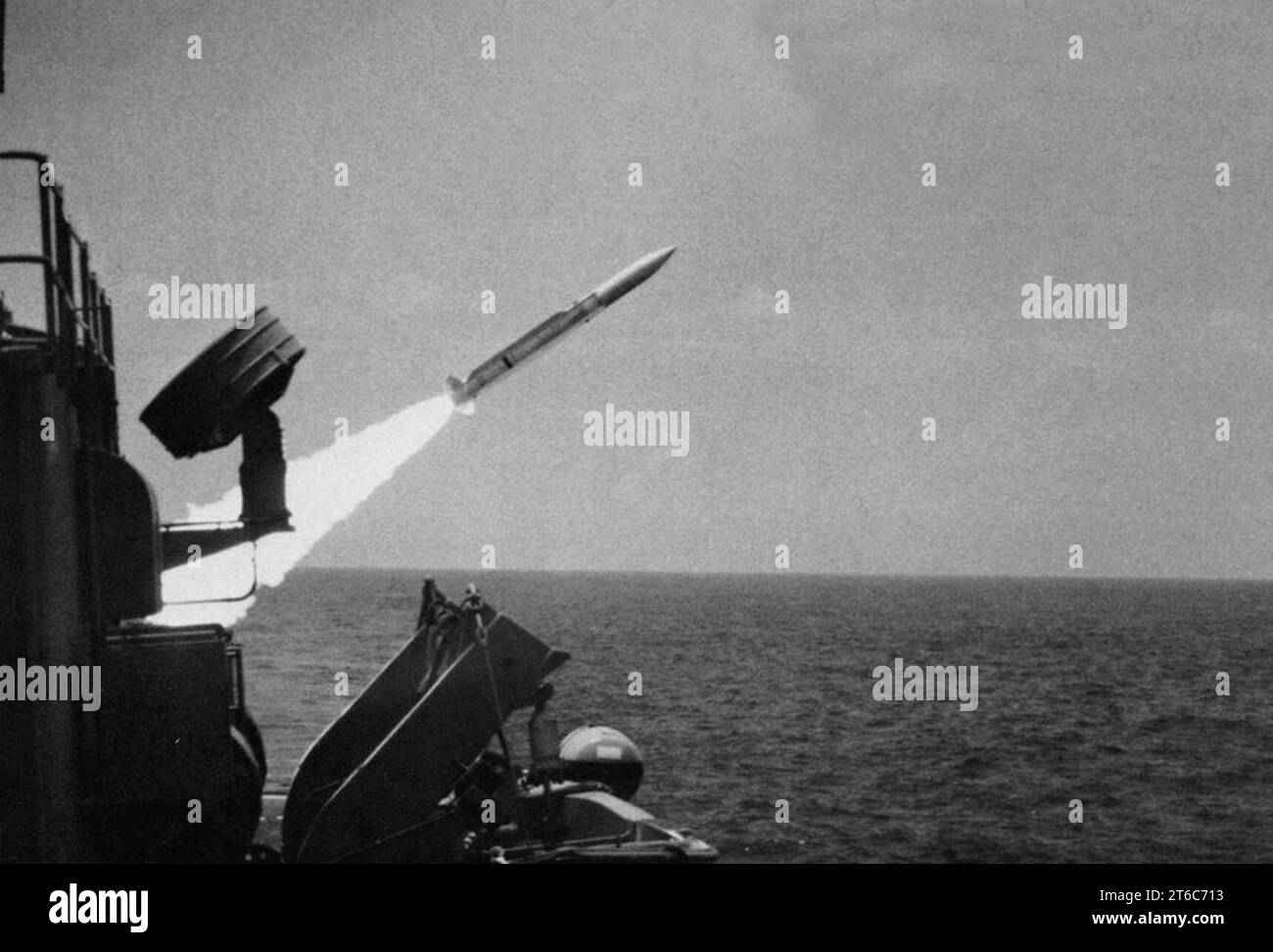USS Barney (DDG-6) launches a RIM-66 Standard missile, in 1984 Stock ...