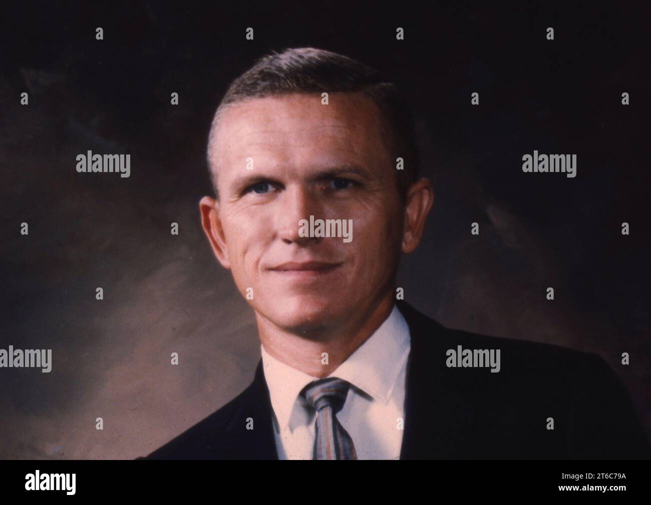 FILE - This late 1960s portrait shows U.S. Col. Frank Borman, commander of the Apollo 8 flight ...