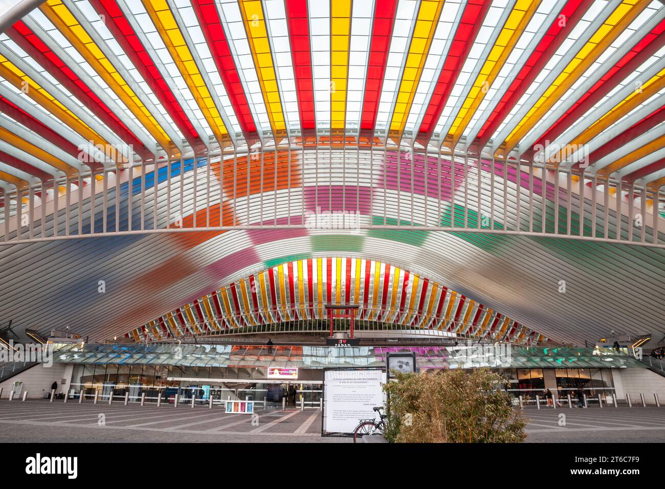Picture of the entrance of Liege Guillemins train station. Liège ...