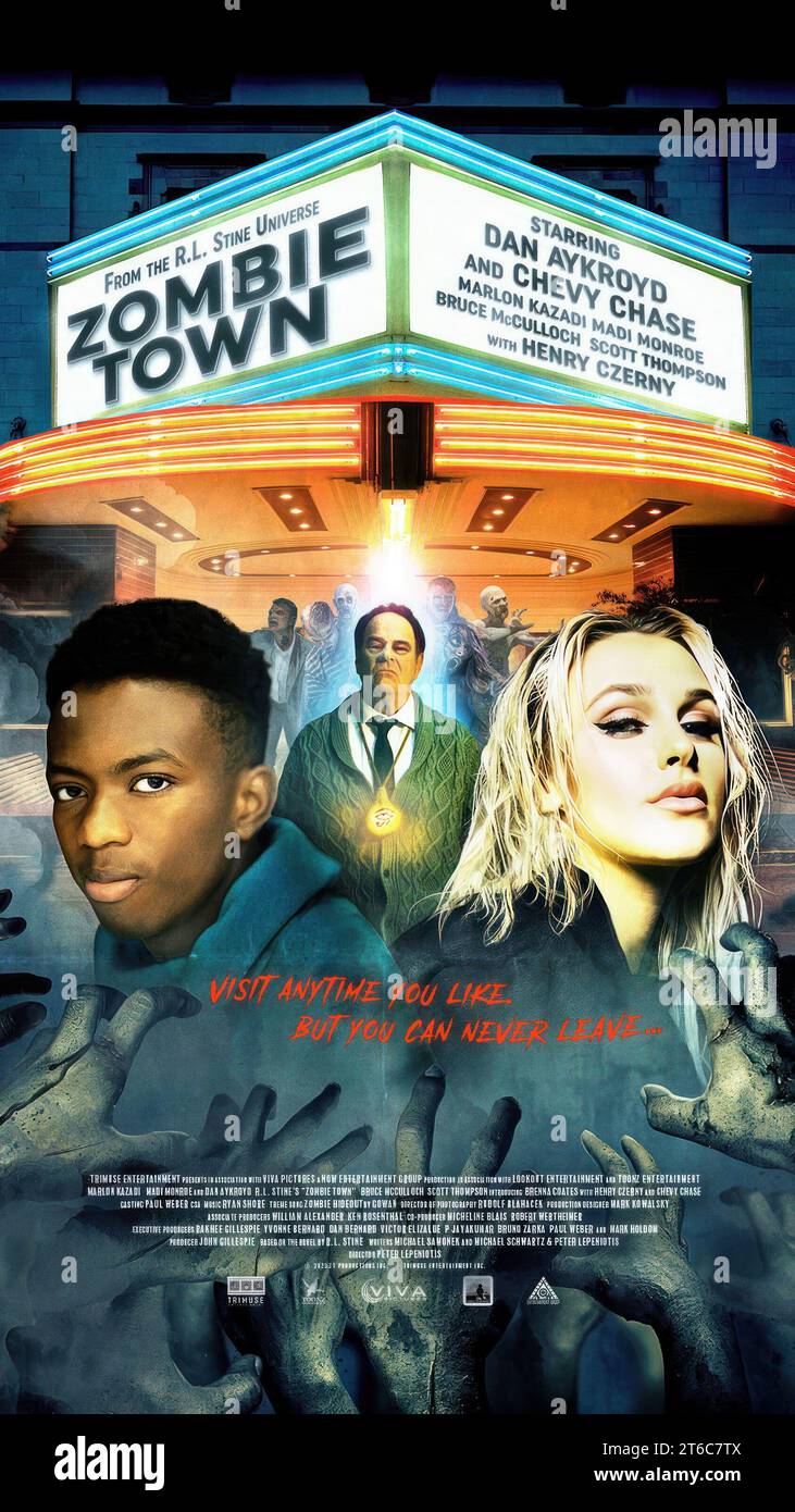 ZOMBIE TOWN, poster, from left: Marlon Kazadi, Madi Monroe, 2023 ...