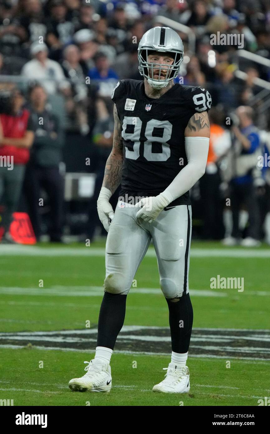 Las Vegas Raiders defensive end Maxx Crosby (98) during the first half ...