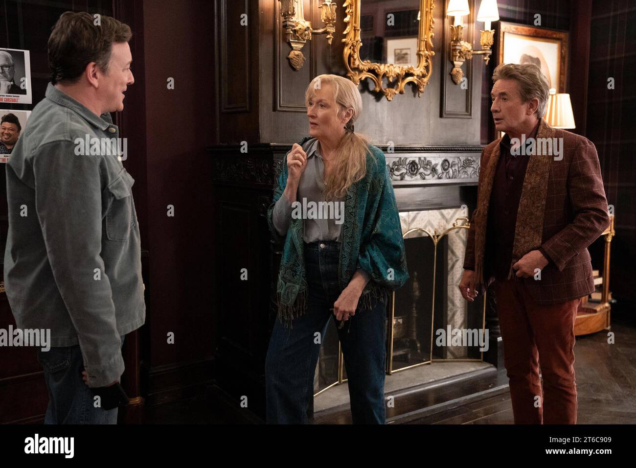 ONLY MURDERS IN THE BUILDING, from left: Jeremy Shamos, Meryl Streep ...