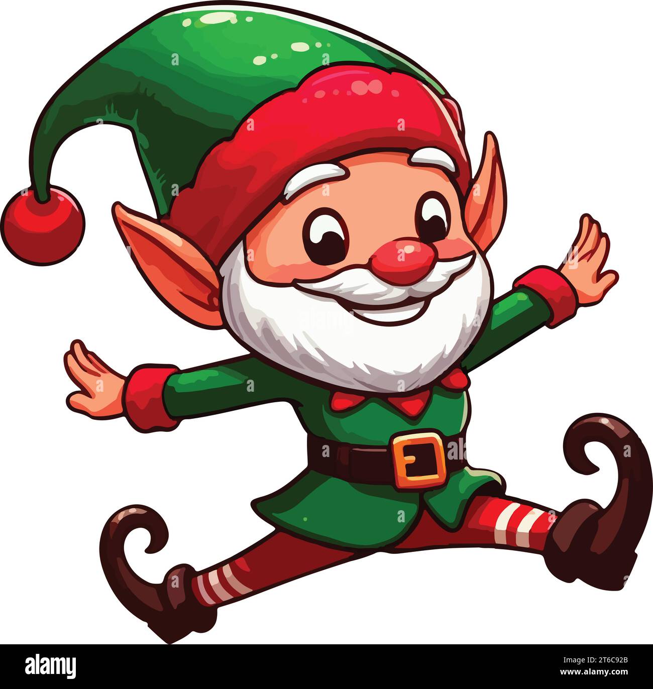 Elf Of Christmas Illustration Vector Stock Vector Image & Art - Alamy
