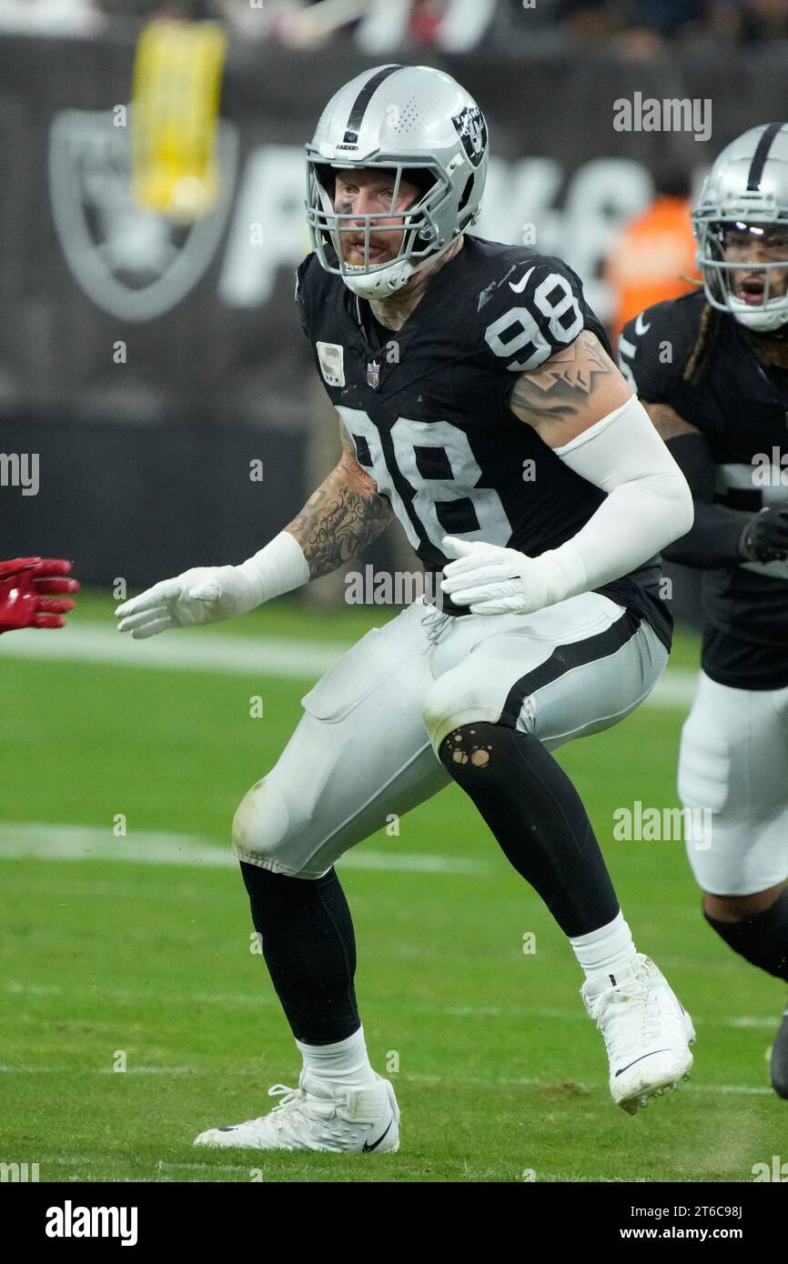 Las Vegas Raiders defensive end Maxx Crosby (98) during the first half ...