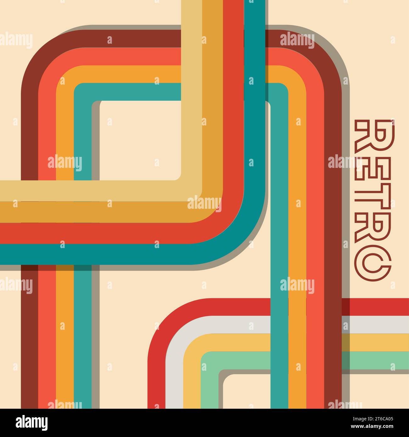 Retro and nostalgic background with vintage colors Vector Stock Vector ...