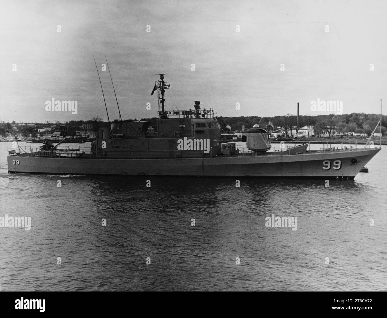 USS Beacon (PG-99) underway in Sturgeon Bay on 28 October 1969 Stock ...
