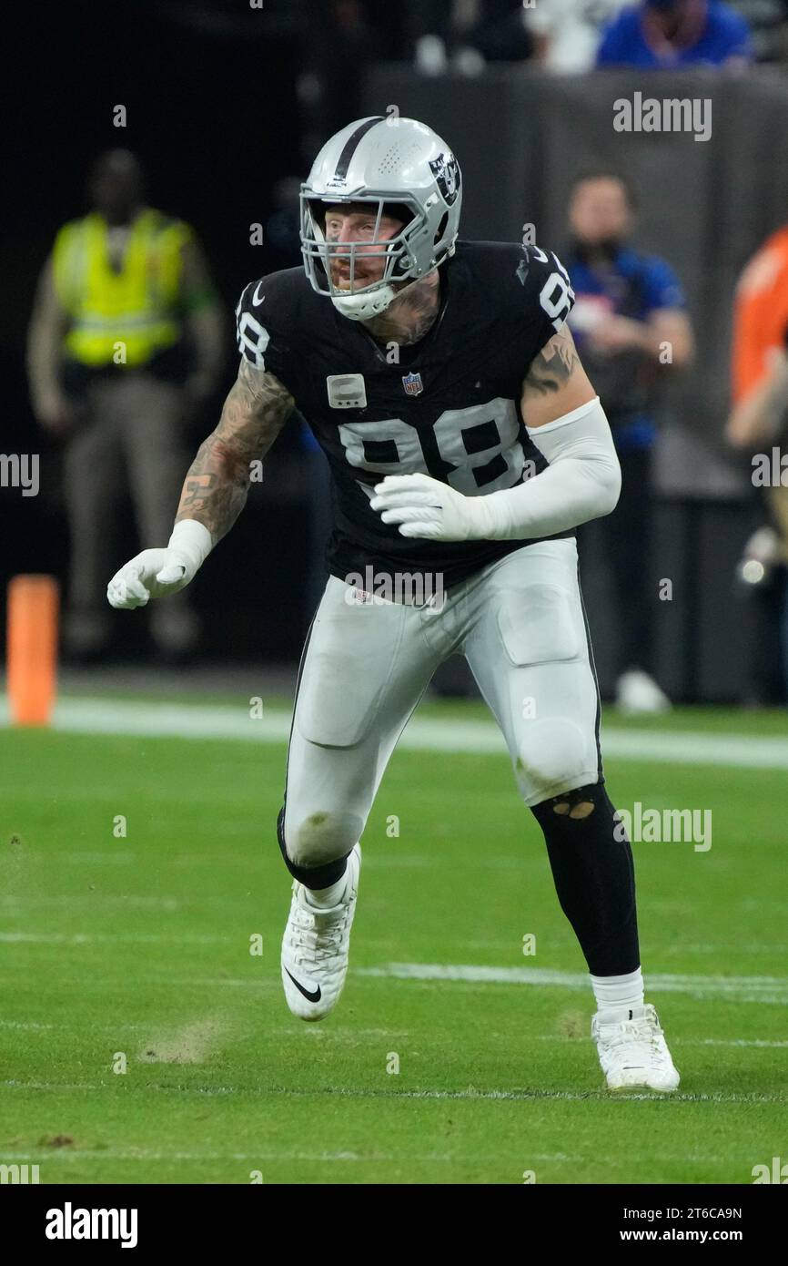 Las Vegas Raiders defensive end Maxx Crosby (98) during the first half ...