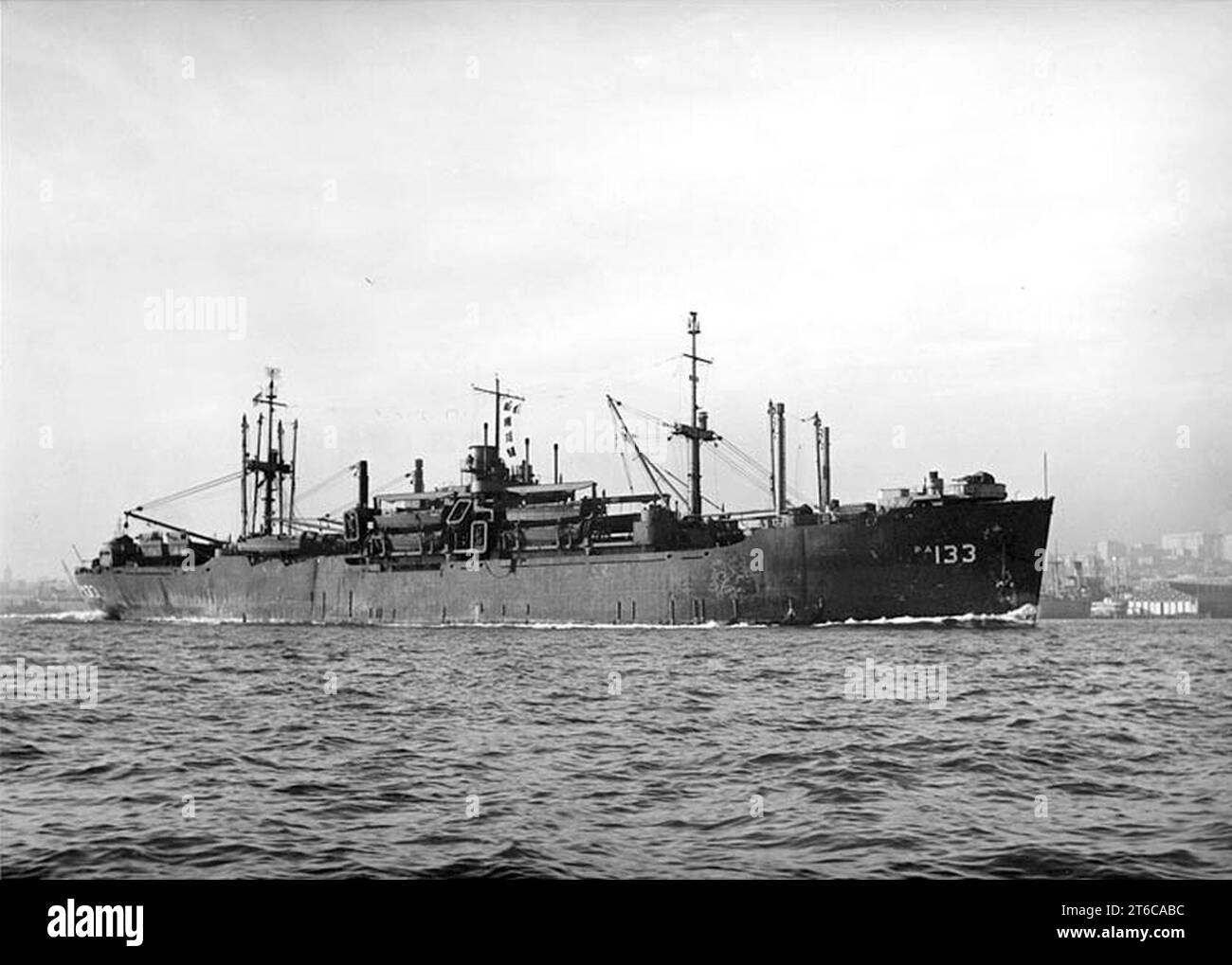 USS Beckham (APA-133) underway in San Francisco Bay, California (USA ...