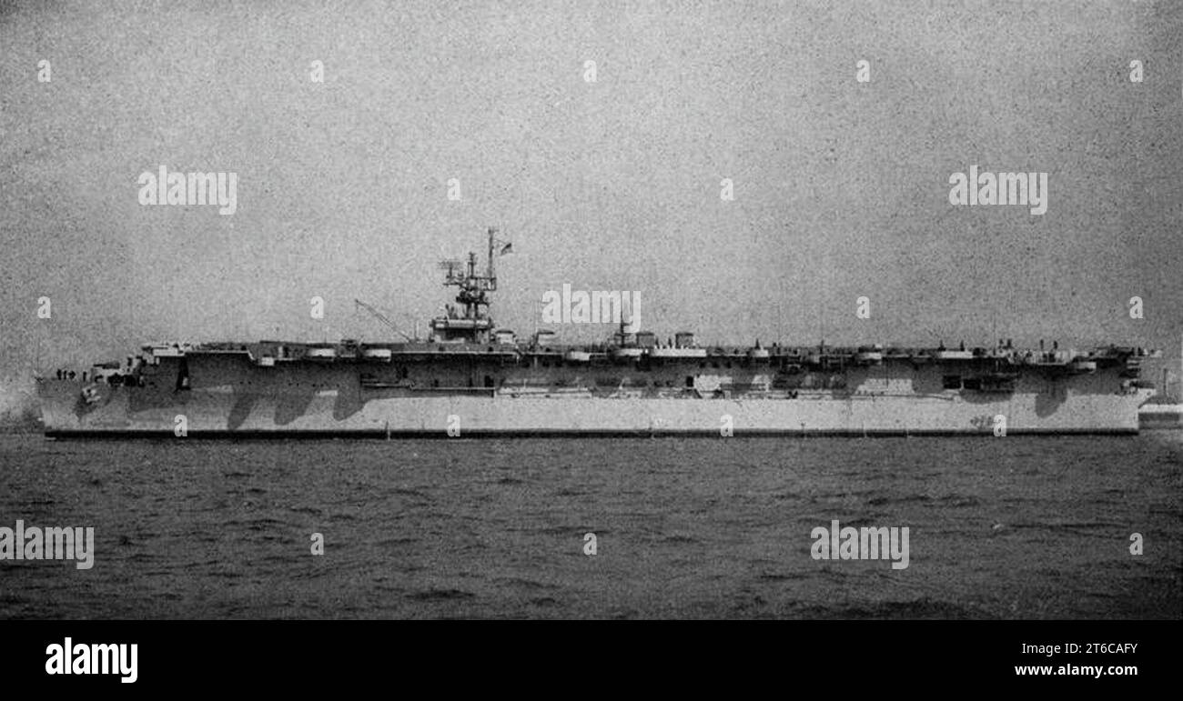 USS Belleau Wood (CV-24) off the Philadelphia Naval Shipyard, in April ...