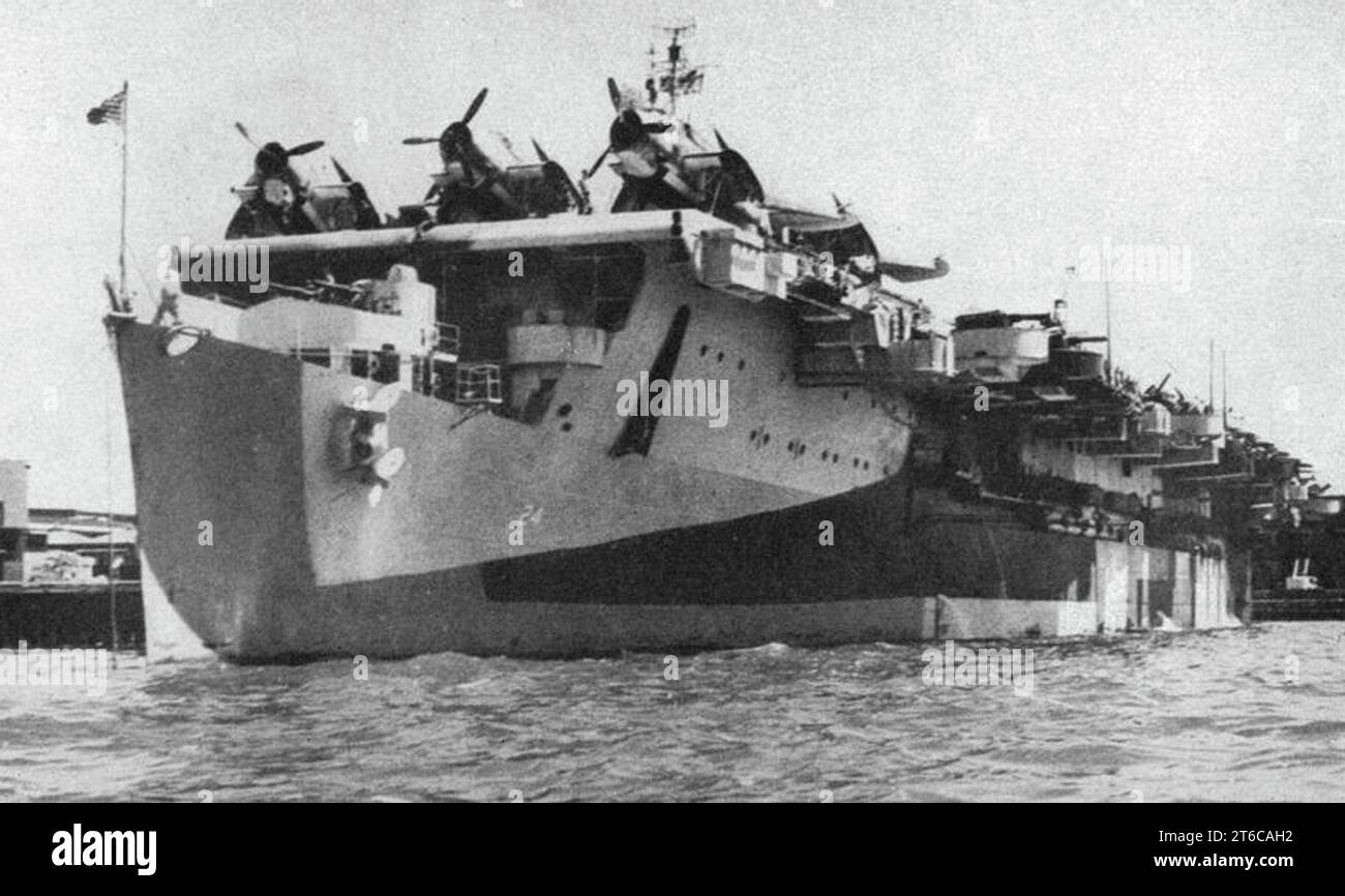 USS Belleau Wood (CVL-24) at Pearl Harbor, in July 1944 Stock Photo - Alamy