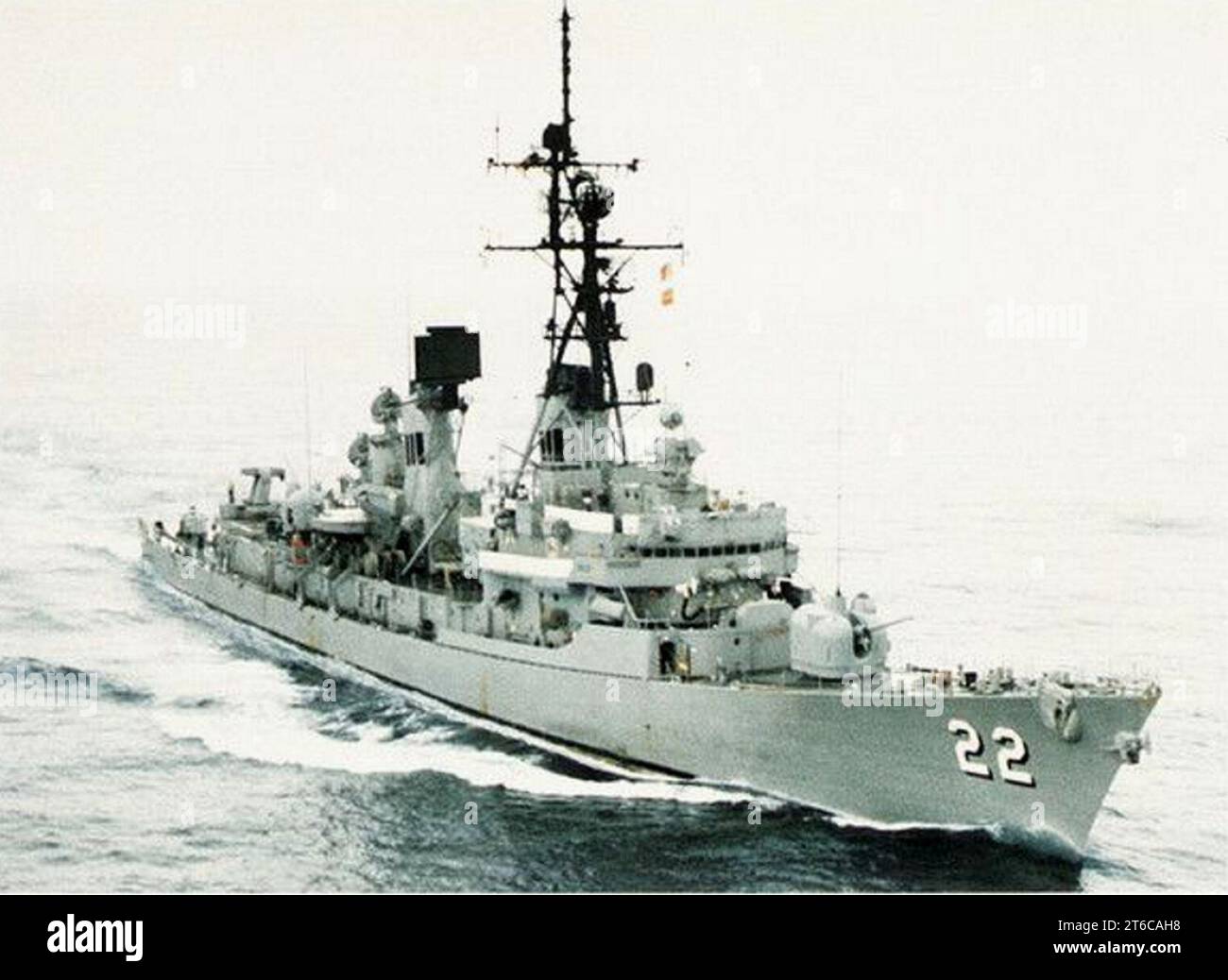 USS Benjamin Stoddert (DDG-22) underway at sea, circa in 1978 Stock ...